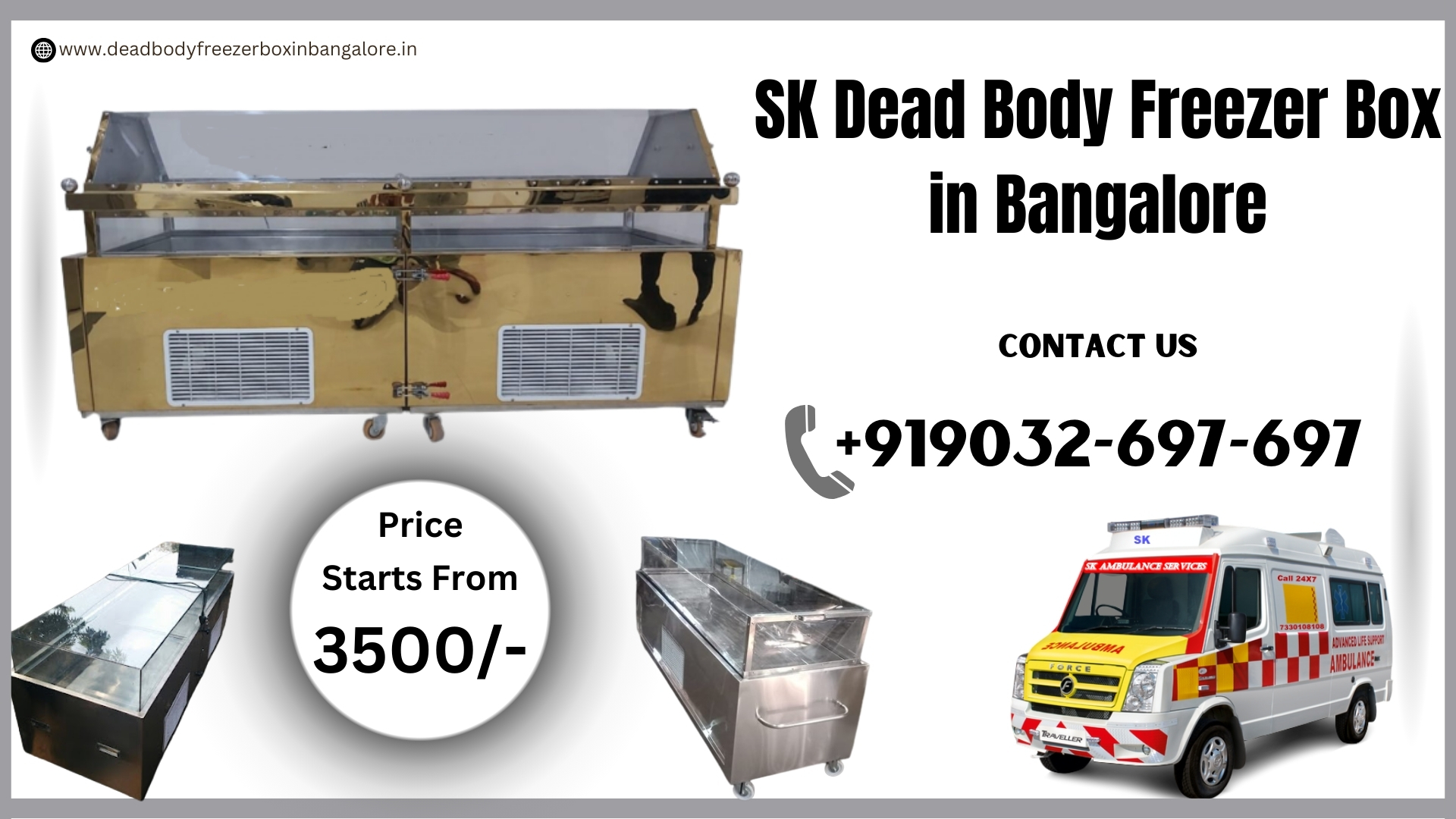Dead Body Freezer Box in HSR Layout Call Us +919032697697